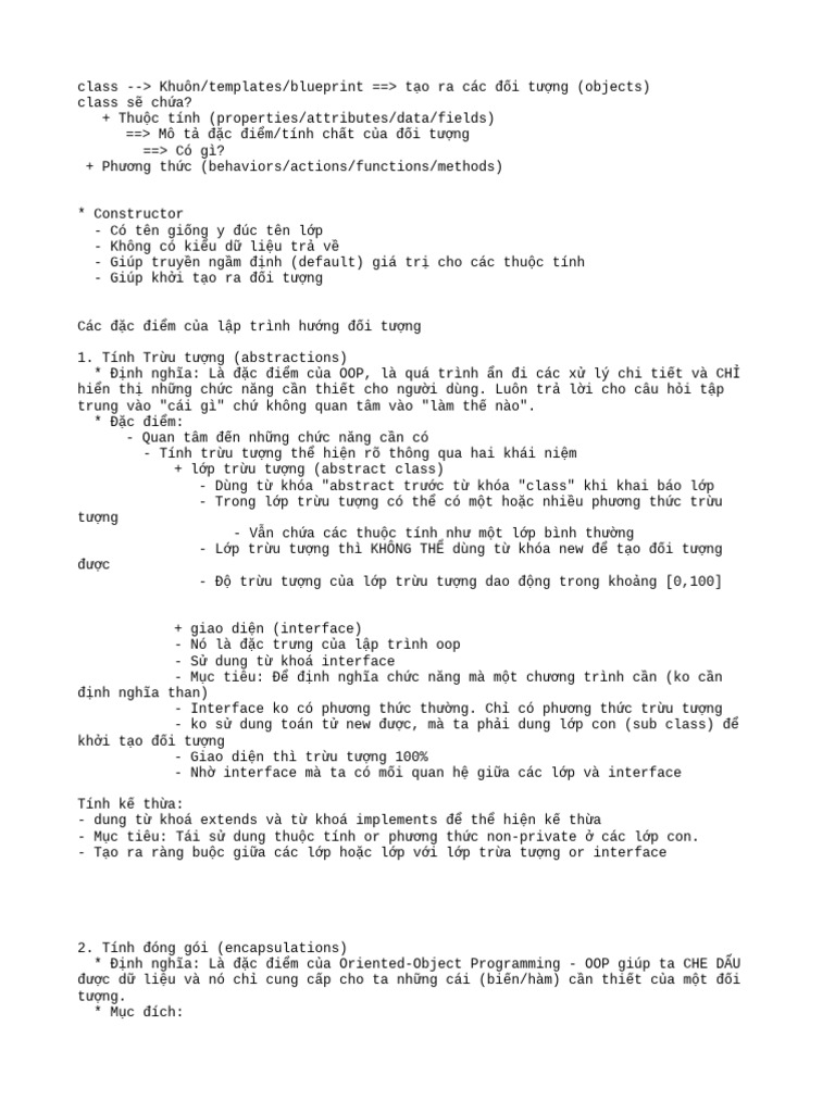 Bai Giang OOP | PDF
