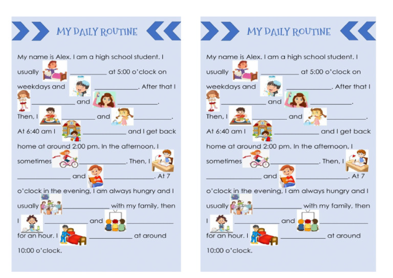 Reading Daily Routines 4º | PDF