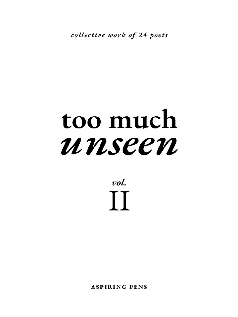 Too Much Unseen II | PDF | Books | Face