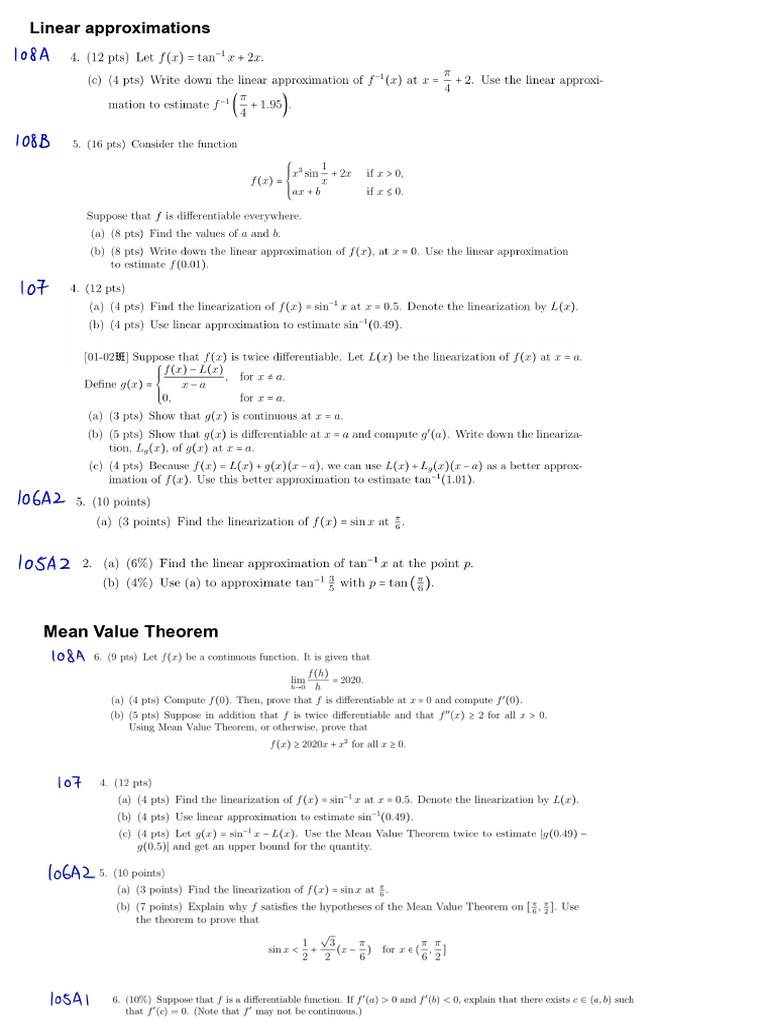 Linear Approximations and Related Rates | PDF