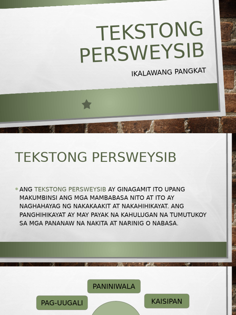 Tekstong Persweysib GROUP 2 JONNA | PDF