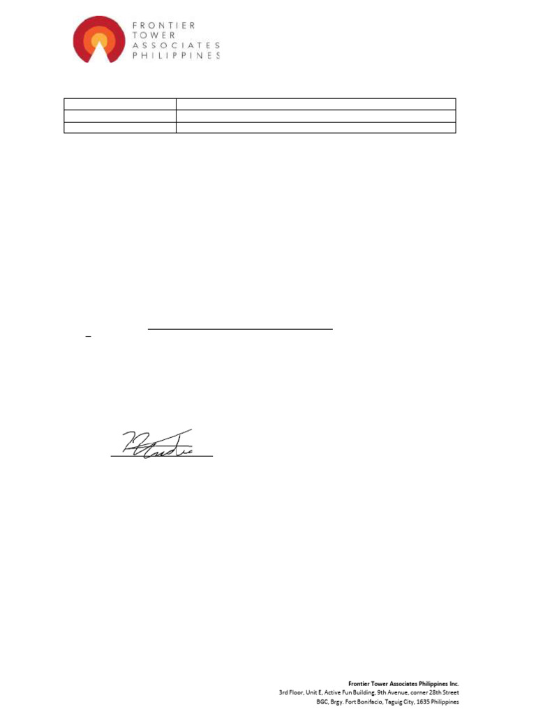 RE: Site Id: Site Address: Edgecomm #30 Maginoo ST., Brgy. Pinyahan, Quezon City Edgecomm | PDF