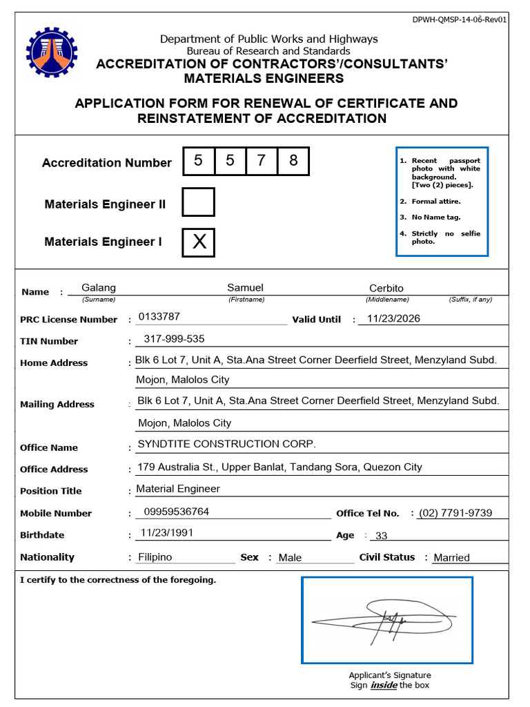Ccme Renewal and Reinstate-1 | PDF | Government And Personhood
