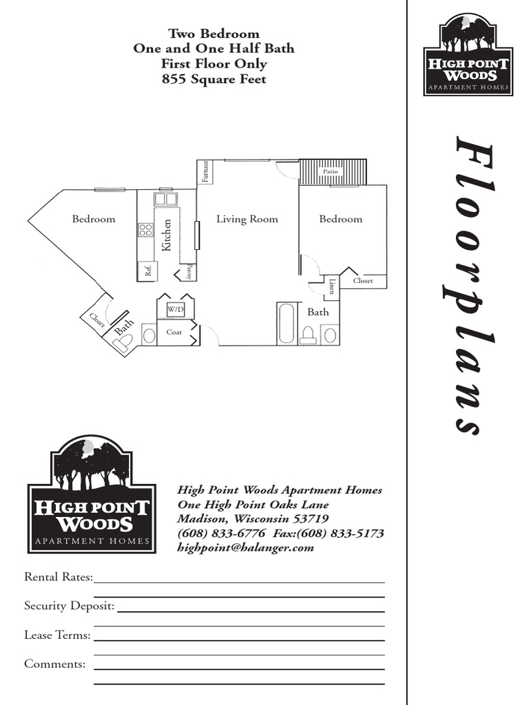 High Point Woods Apartment Floor Plans | PDF | Bedroom | Buildings And ...