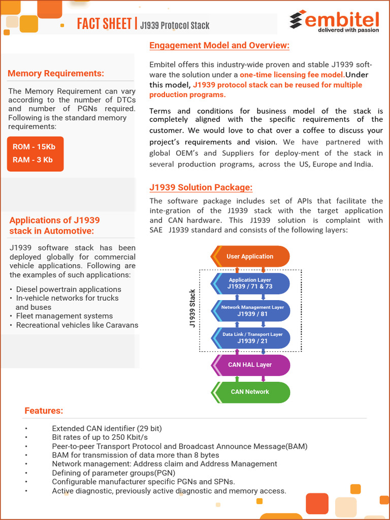 SAE J1939 protocol stack handbook | PDF | Computer Networking ... SAE J1939 protocol stack handbook | PDF | Computer Networking ...