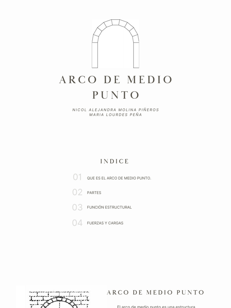 Arco de Medio Punto: Estructura y Partes | PDF | Bóveda (Arquitectura ...