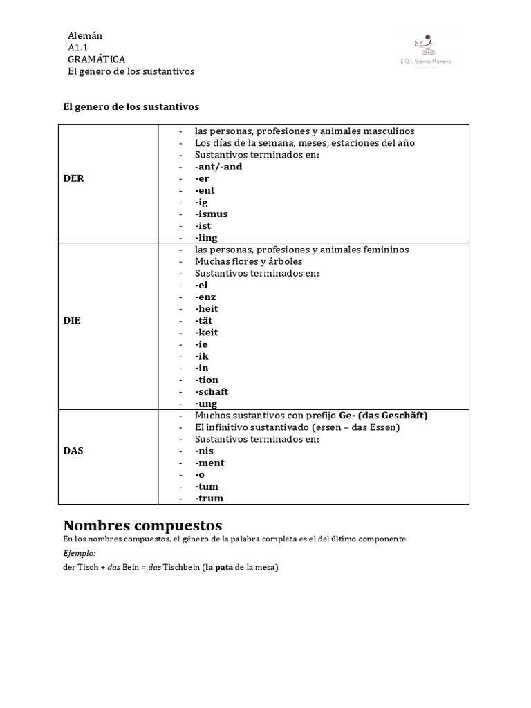 Genero Sustantivos APUNTES | PDF | Sustantivo | Interpretación (filosofía)