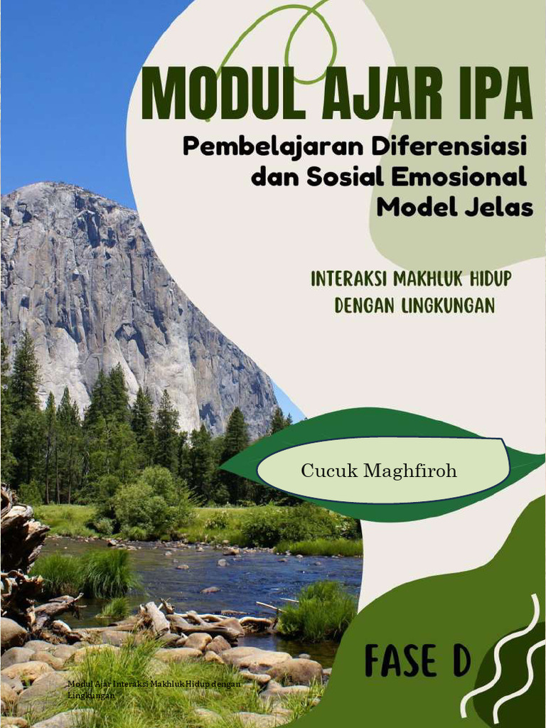Modul Ajar Ilmu Pengetahuan Alam (IPA) - Modul Ajar Interaksi Makhluk Hidup Dengan Lingkungan ...