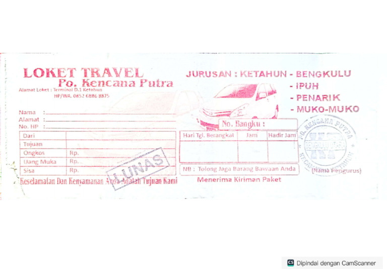 Loket Travel Bengkulu | PDF