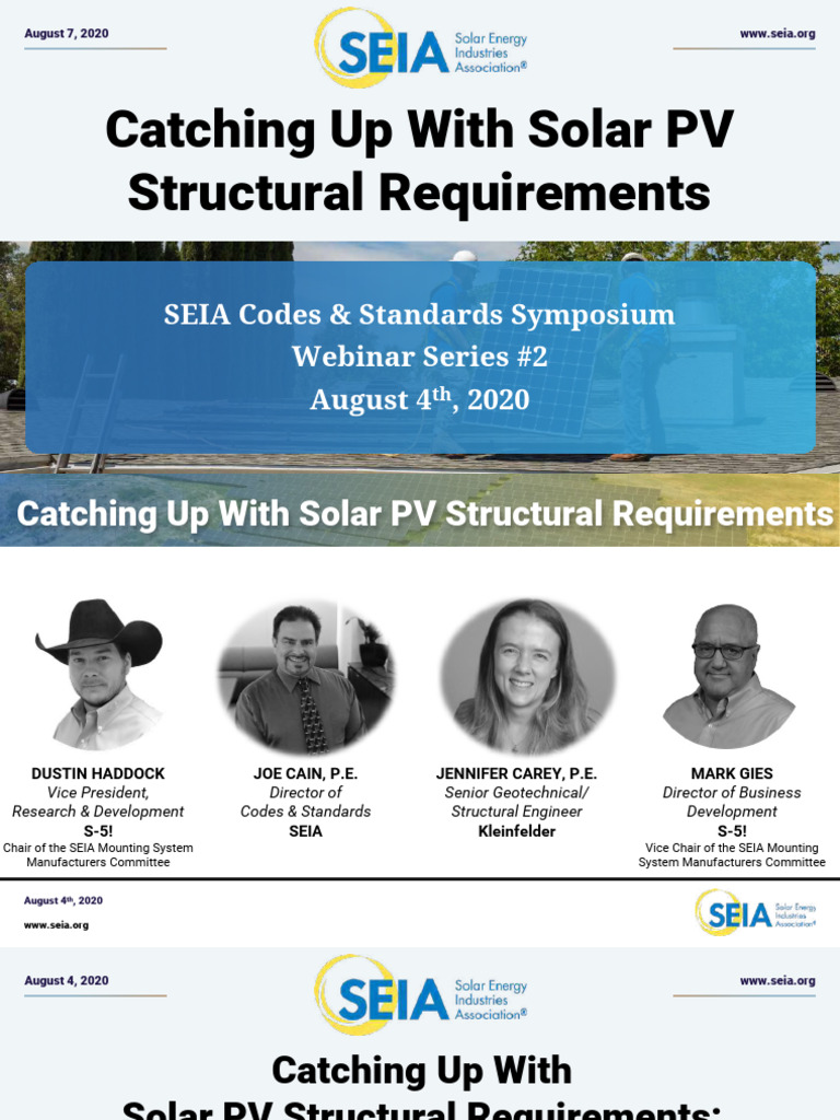 Catching Up With Solar PV Structural Requirements SEIA Codes ...