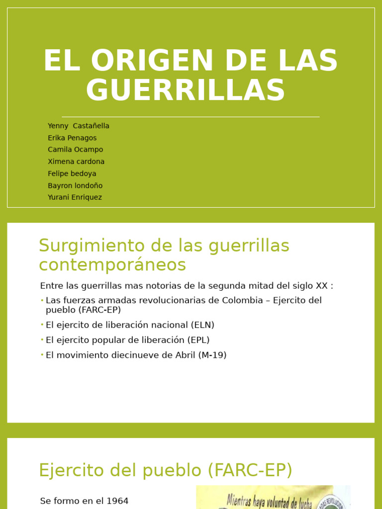 Origen de las Guerrillas en Colombia | PDF