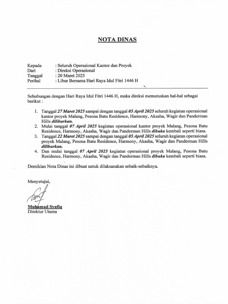 Nota Dinas General | PDF