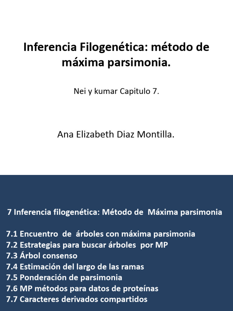 Inferencia Filogenética_max_parsimonia (1) | PDF | Filogenética | La ...