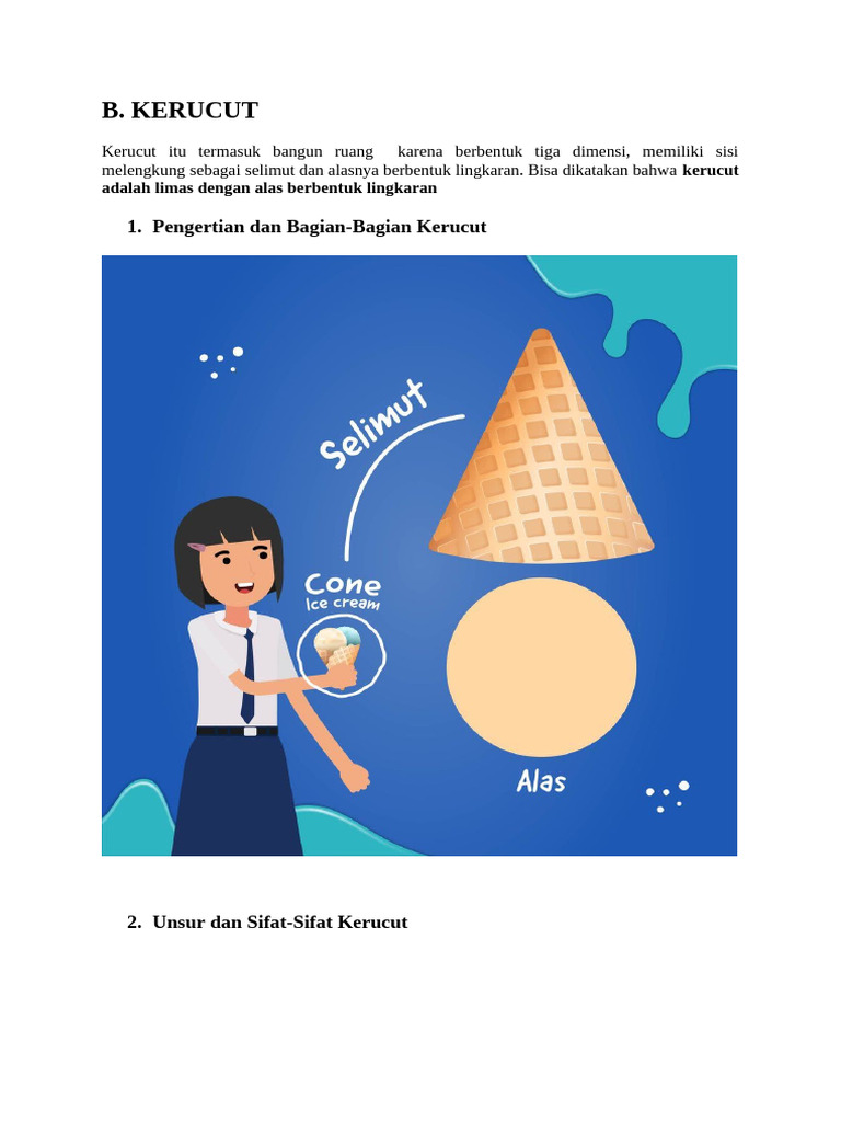 LUAS SISI DAN VOLUME KERUCUT | PDF