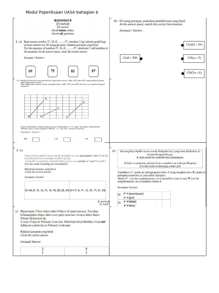 Soalan Tingkatan 2 Uasa 2022 | PDF