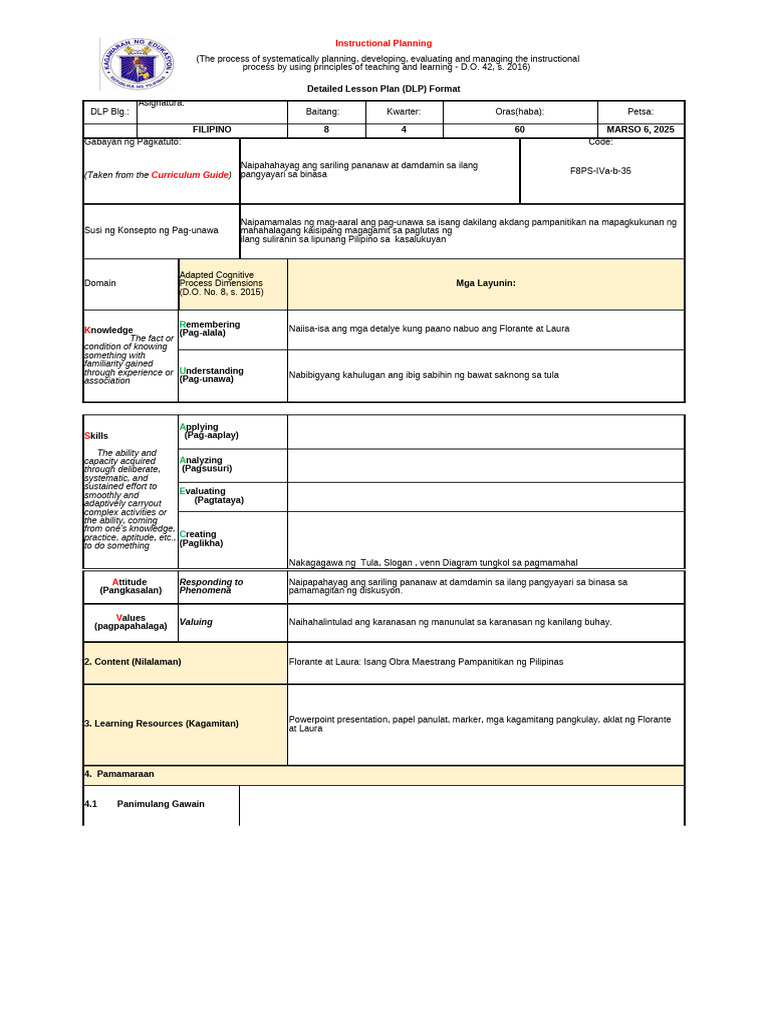 Cot 2024-2025 | PDF