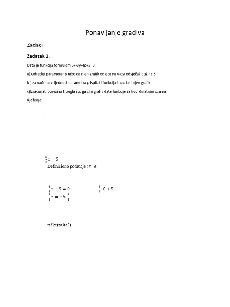 Ponavljanje Gradiva | PDF