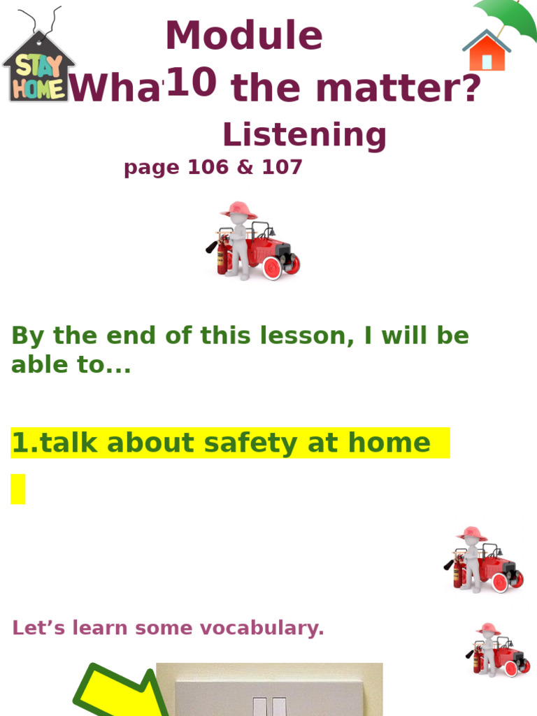 Home Safety Vocabulary Lesson | PDF