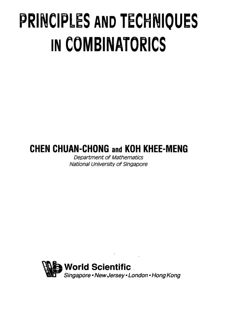 Principles and Techniques in Combinatorics | PDF