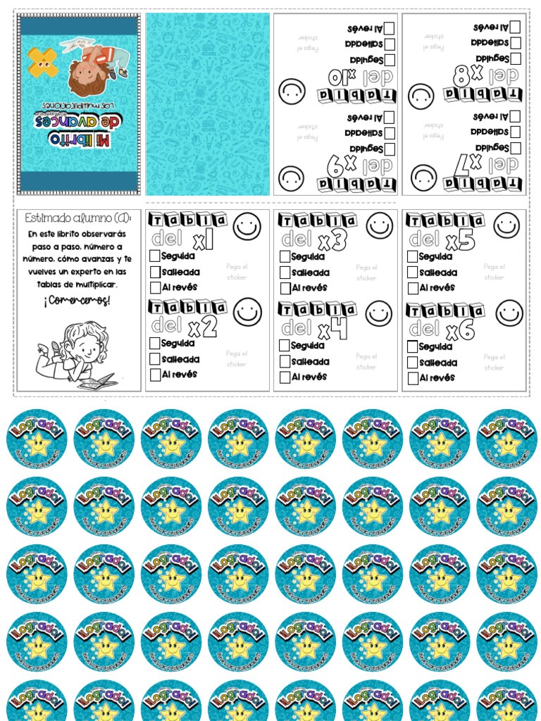 Librito de Tablas de Multiplicar | PDF