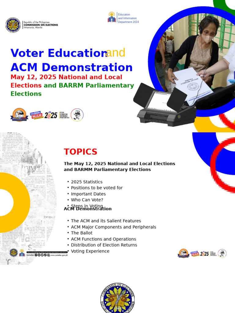 Voter Ed and ACM Demo (Revised 20241129) | PDF | Ballot | Parliamentary ...
