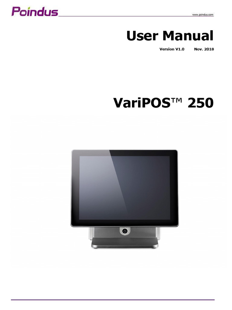 VariPOS - 250 - Manual-New Format 20220615 | PDF | Bios | Usb