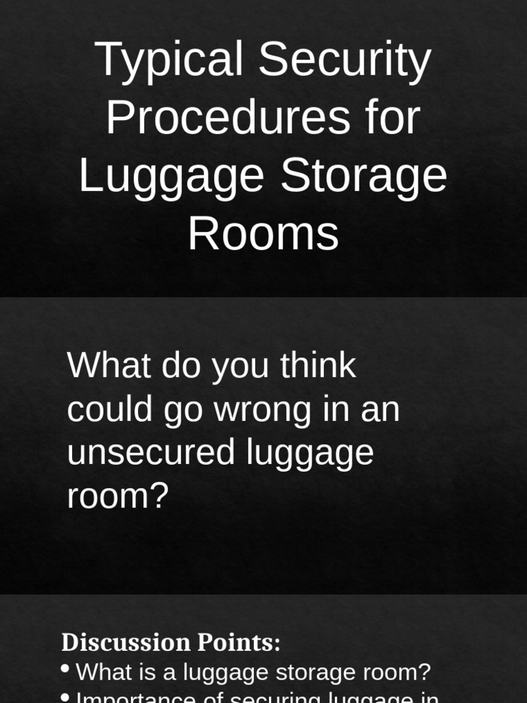 Security Measures for Luggage Storage | PDF | Baggage | Airport