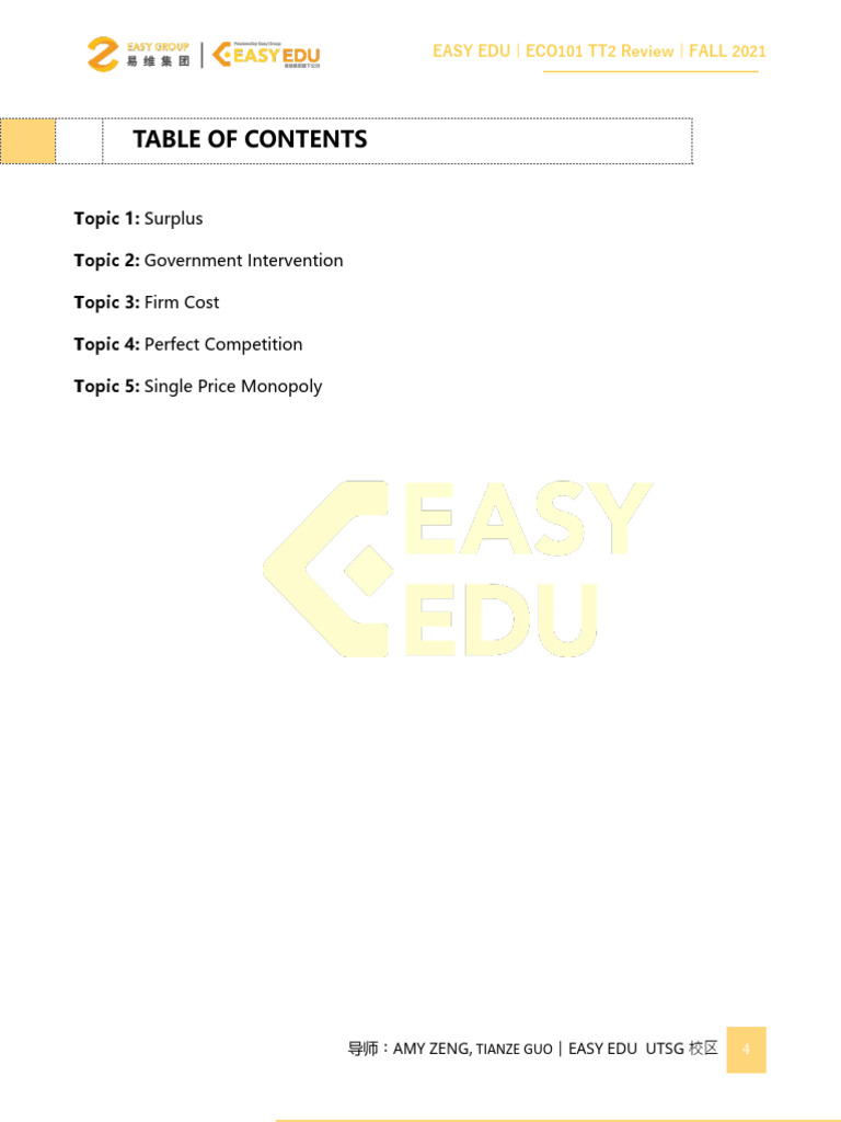ECO101 TT2 Review Package | PDF | Price Elasticity Of Demand | Economic Surplus