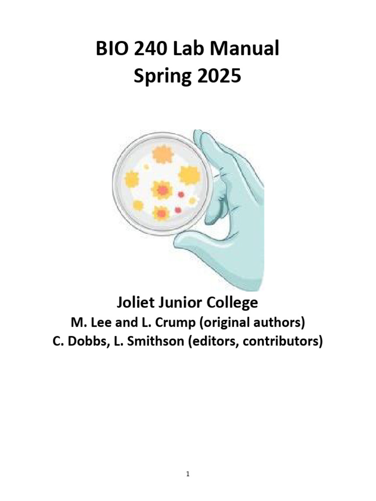 BIO 240 Lab Manual: Spring 2025 Guide | PDF | Angular Resolution | Optics