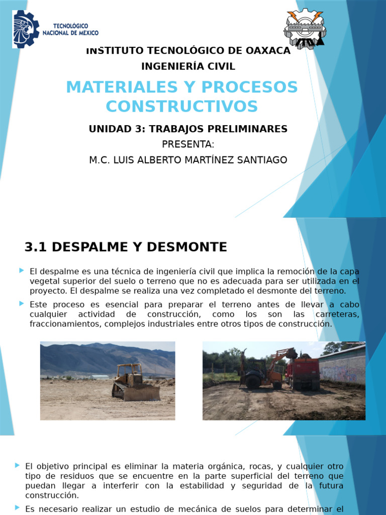 Unidad 3 - Materiales y Procesos Constructivos | PDF | Ingeniero civil