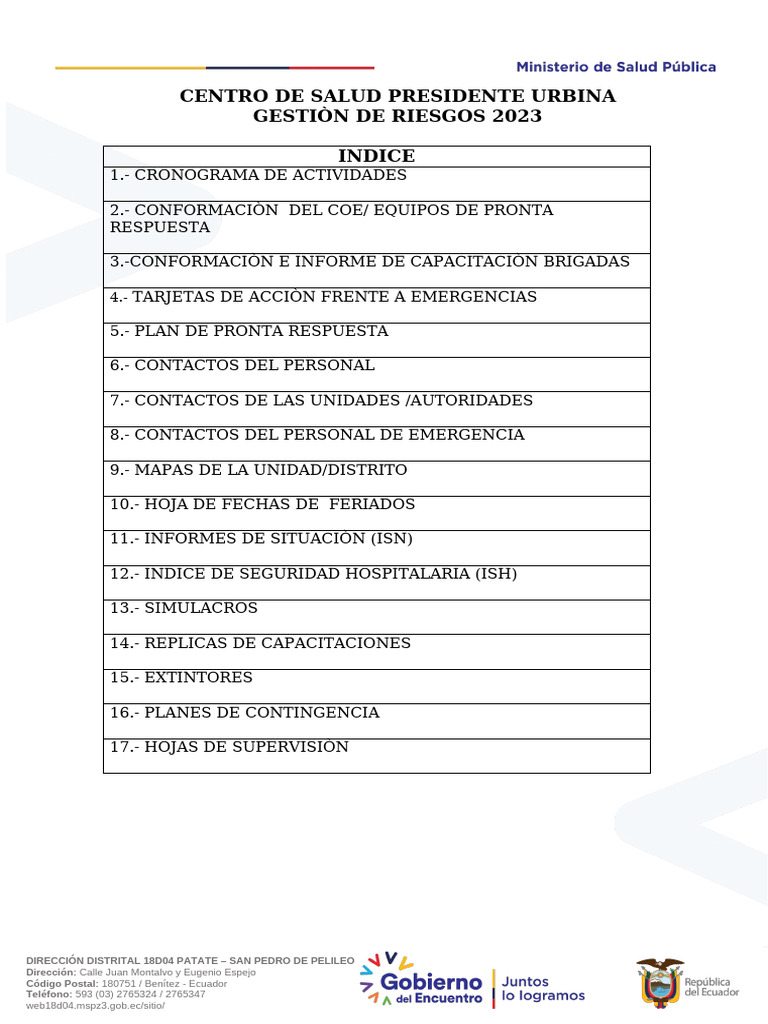 INDICE Formato | PDF