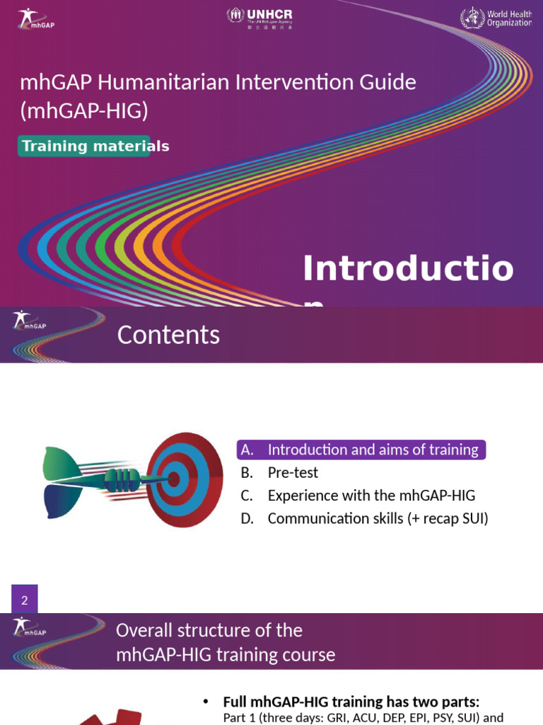 mhGAP-HIG Training Overview Guide | PDF | Caregiver | Consent