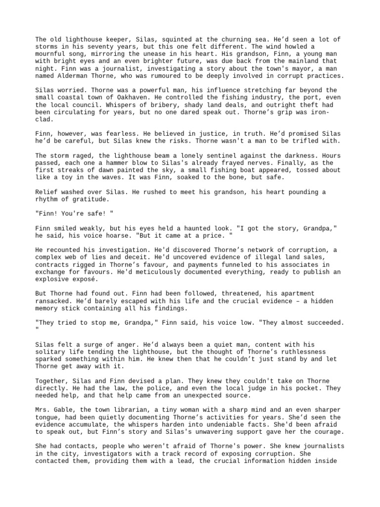 The Old Lighthouse Keeper, Silas Two | PDF