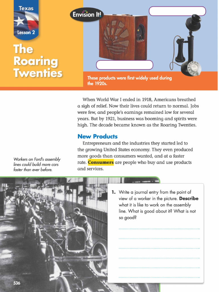 Chapter 13, Lesson 2 - Roaring 20s | PDF