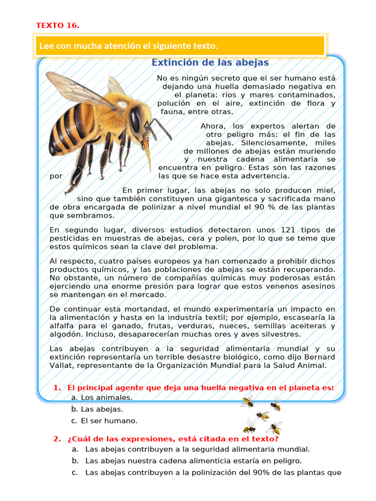 Impacto de la extinción de abejas | PDF | Abejas | Pesticida