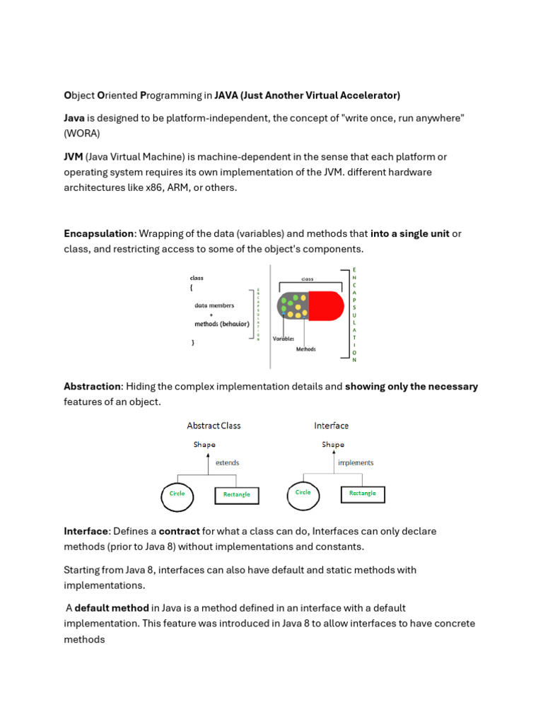Diff or When to go for abstract class and when for interface (1) | PDF ...