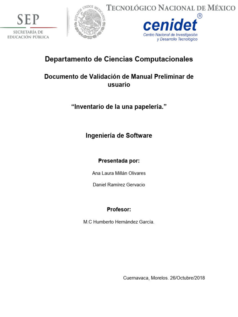 Documento de Validación Manual Preliminar de Usuario | PDF