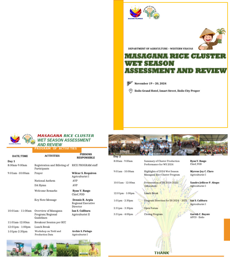 Masagana End Season Assessment | PDF | Agricultural Science | Agriculture