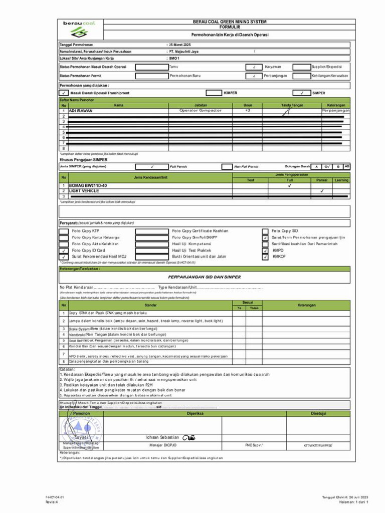 Adi Irawan_Perpanjangan SID_MIJ_2025 | PDF