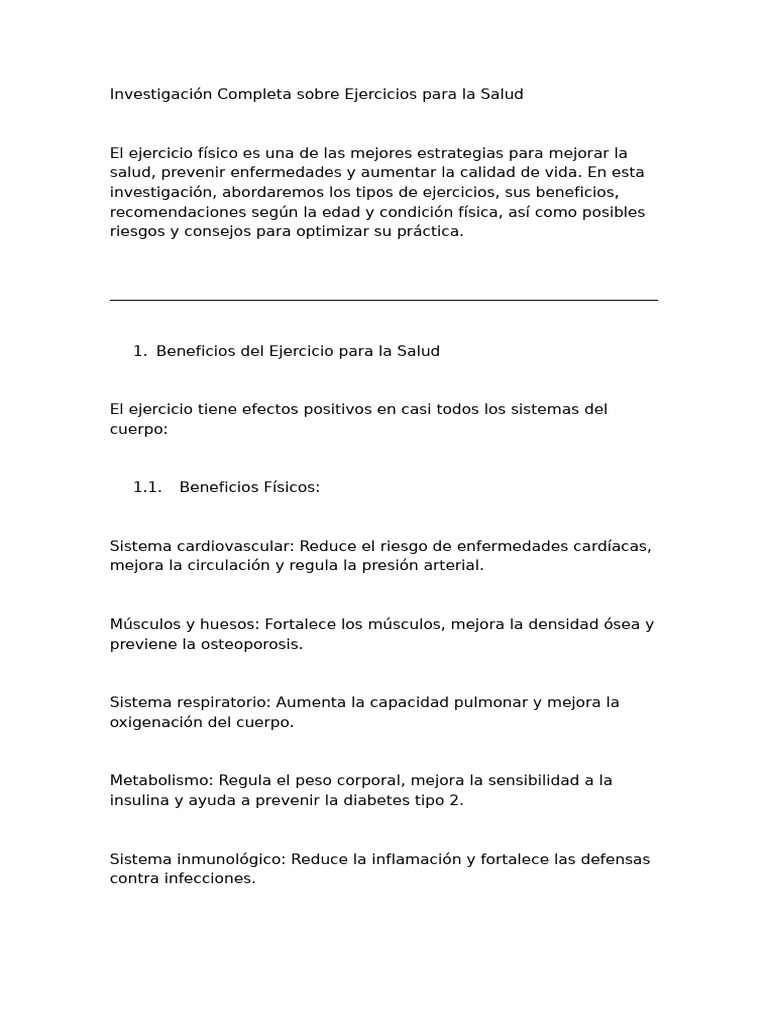 Ejercicios para La Salud | PDF