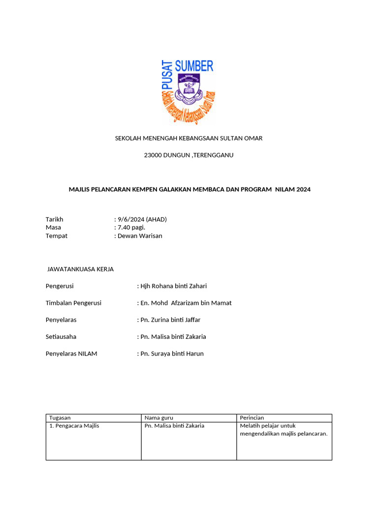 JK Pelancaran KGM Dan Nilam | PDF