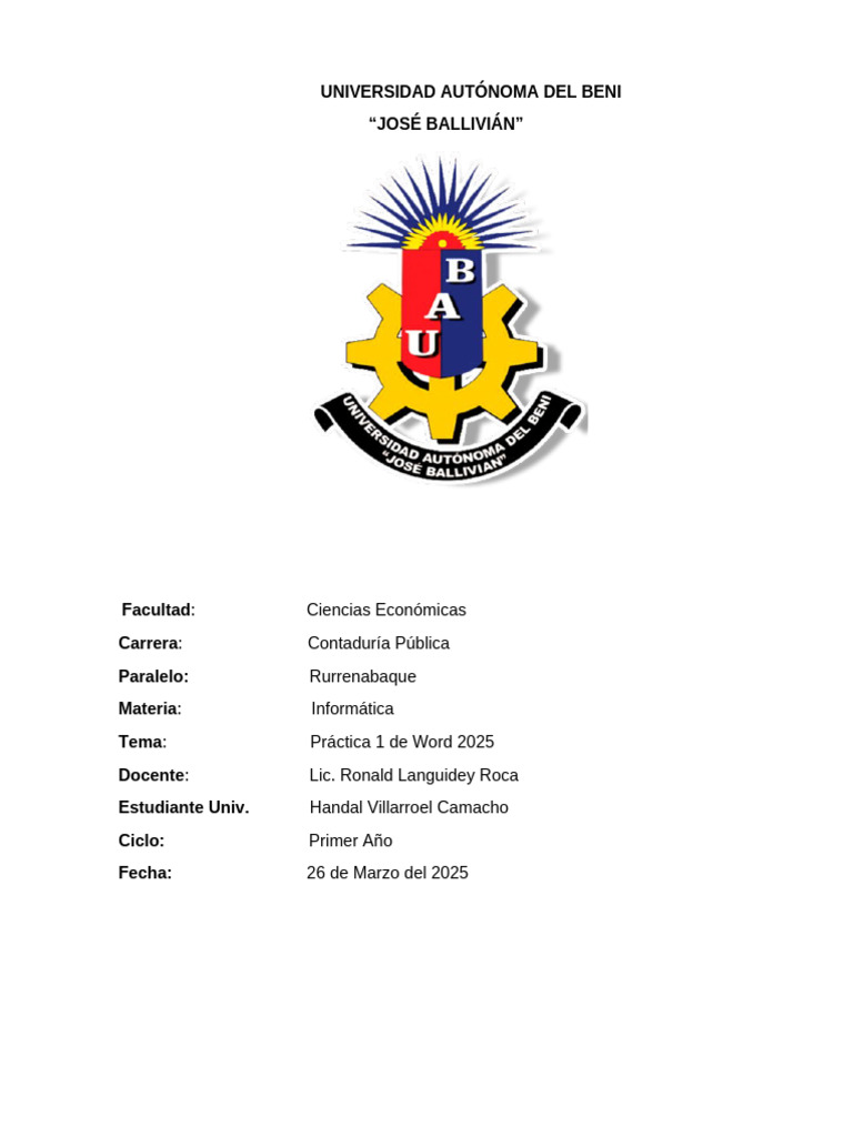 CARÁTULA INFORMÁTICA | PDF