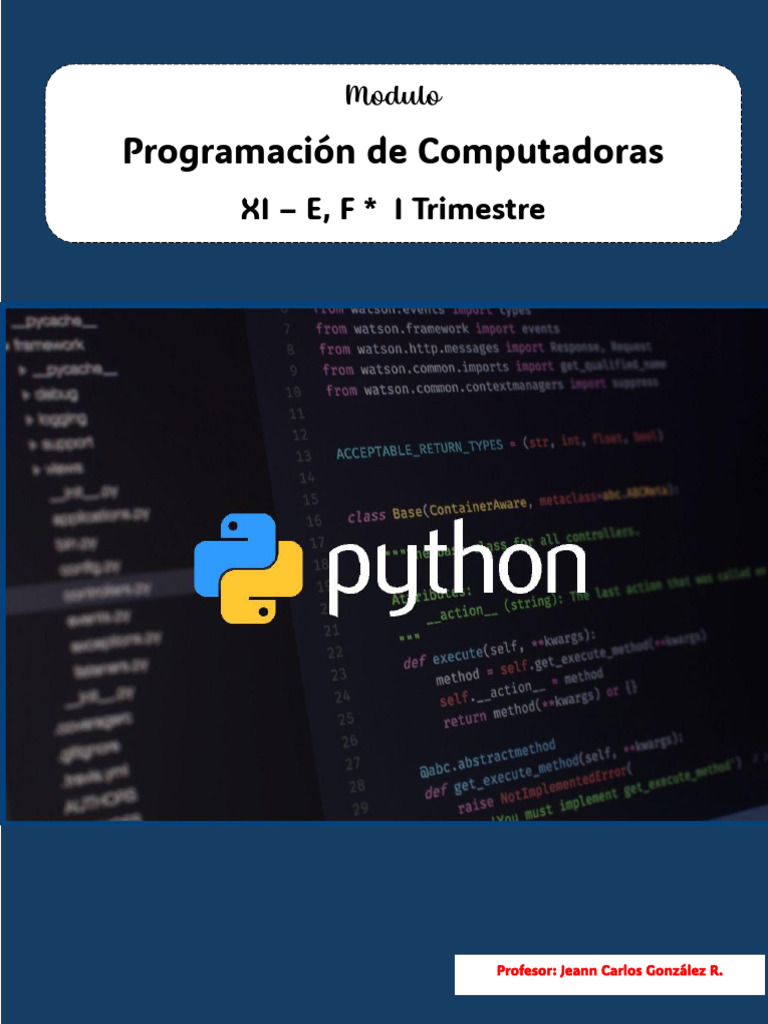 Modulo de Programación | PDF | Python (lenguaje de programación) | Lenguaje de programación