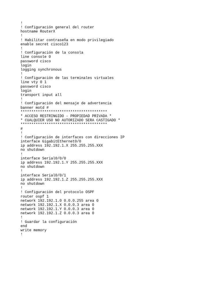 Configuración de Router con OSPF | PDF