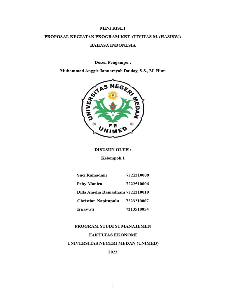 Mini Riset B.Indonesia Kelompok 1 | PDF