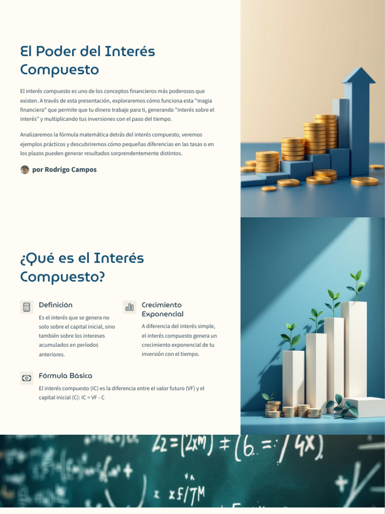 Interés Compuesto: Crecimiento Financiero Exponencial | PDF | Interés ...