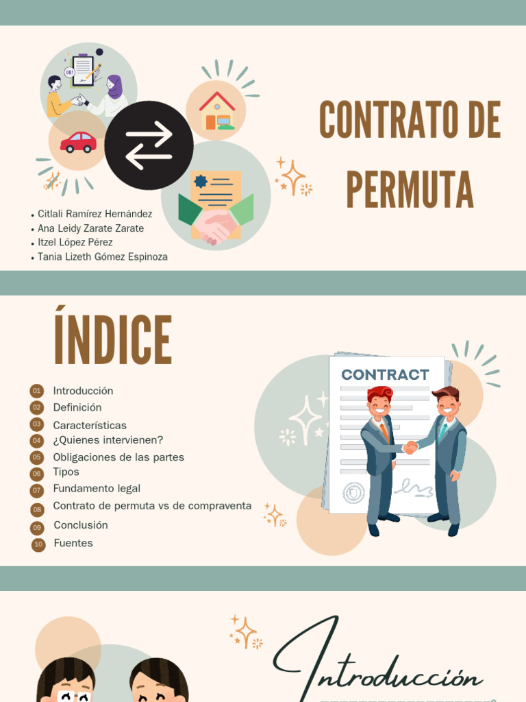 Contrato de Permuta: Aspectos Clave | PDF | Consentimiento | Derecho ...