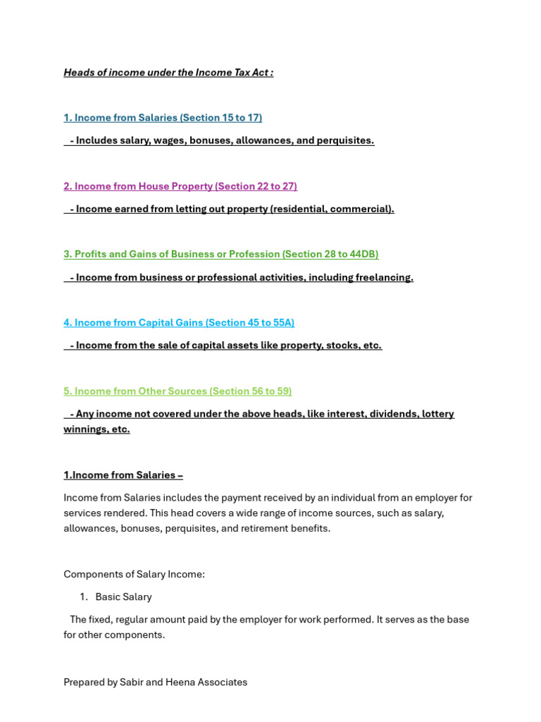 Income Tax Guide: Salary & Property | PDF | Tax Deduction | Expense