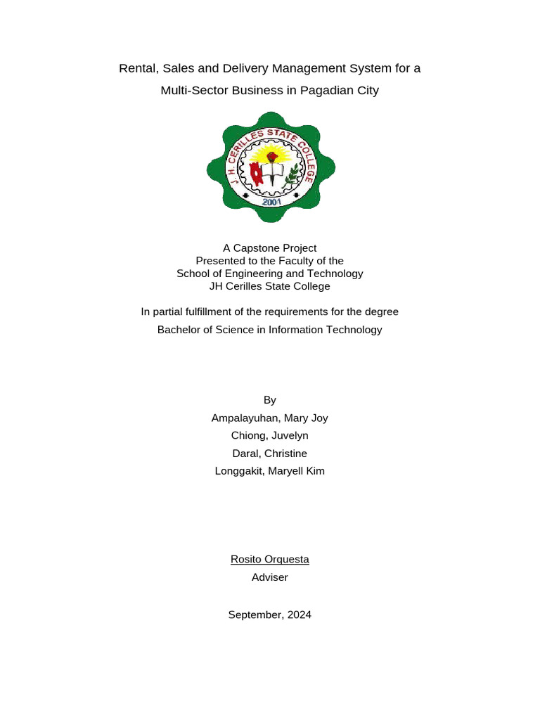 Rental Sales & Delivery System Overview | PDF | Enterprise Resource ...