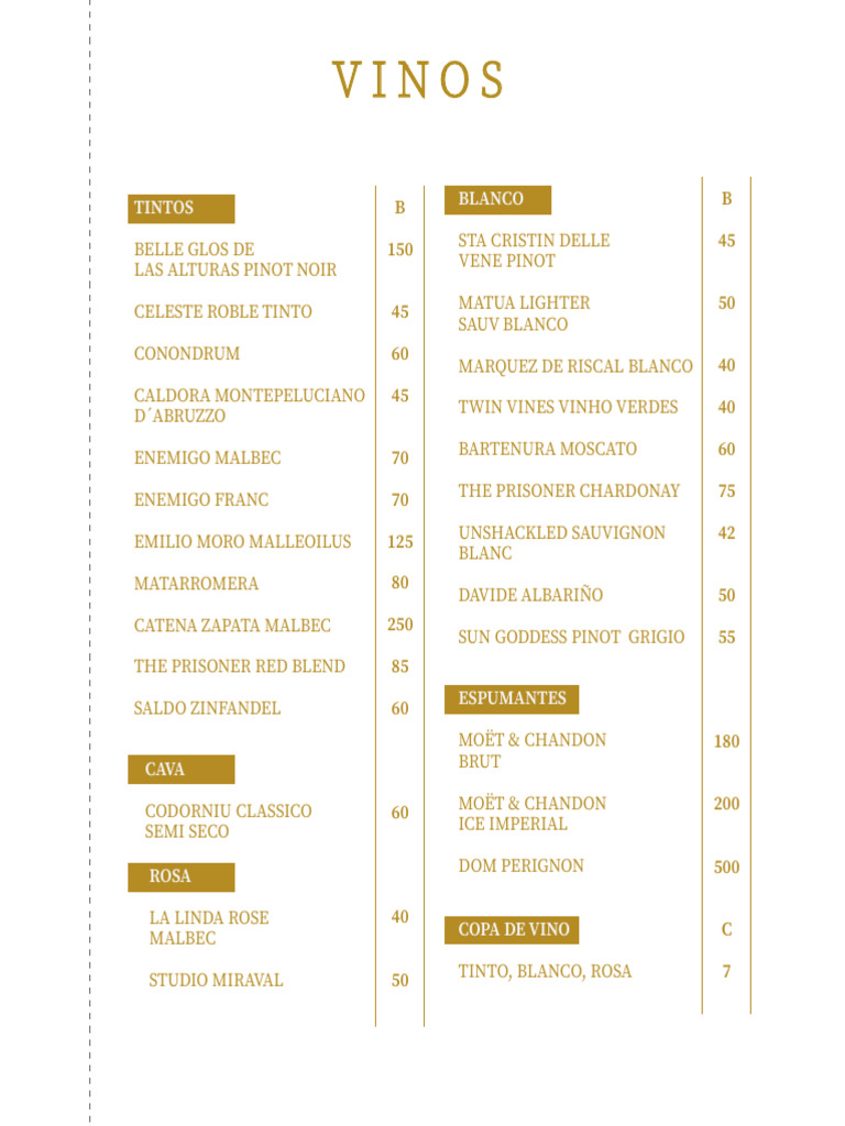 Menu Vinos 2 | PDF